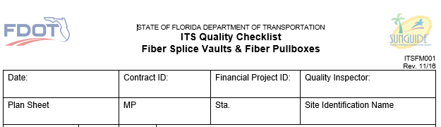 Quality Checklist Forms